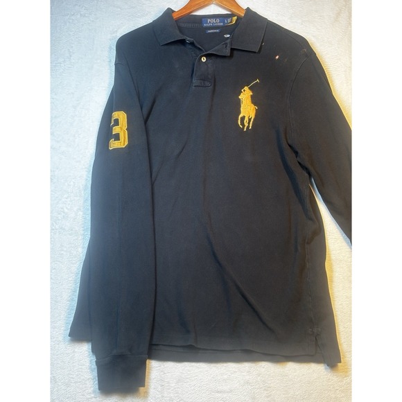 Polo Ralph Lauren | Shirts | Vtg Polo Ralph Lauren Mens Large Black Big ...